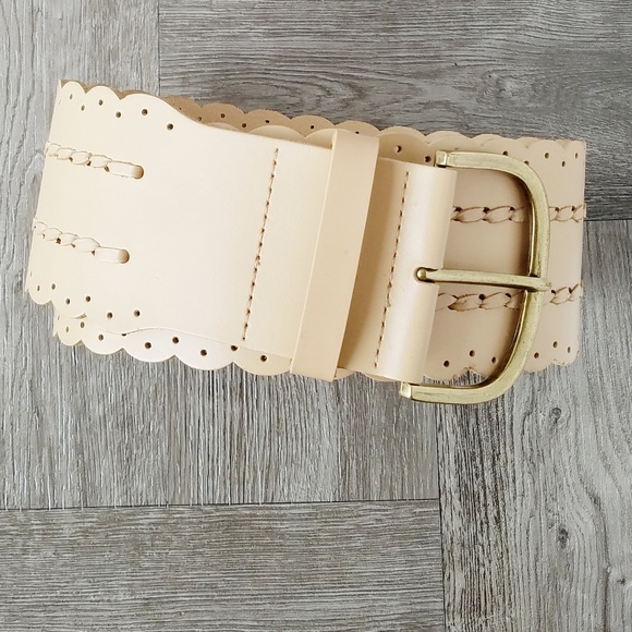 CAbi | Accessories | Cabi Lattice Scalloped Wide Belt | Poshmark